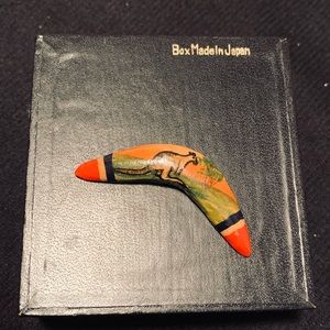 Jewelry | Wwii Native Hand Carved Boomerang Pin Australia | Poshmark